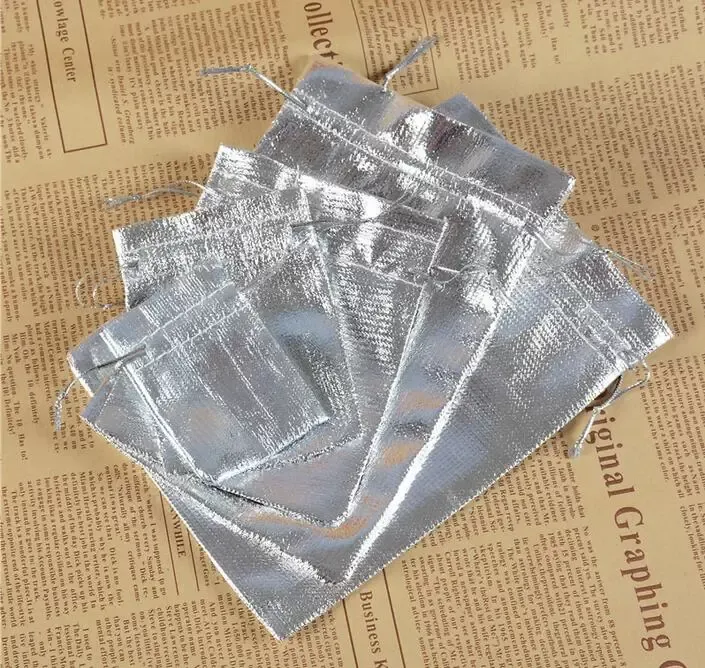 Stylish Gold And Silver Plated Gauze Satin Mini Bags For Jewelry In 5 ...