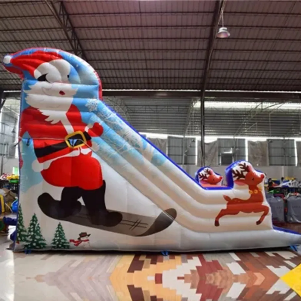 Christmas Inflatable Trampoline Slide - Santa Stuck Design, Outdoor ...