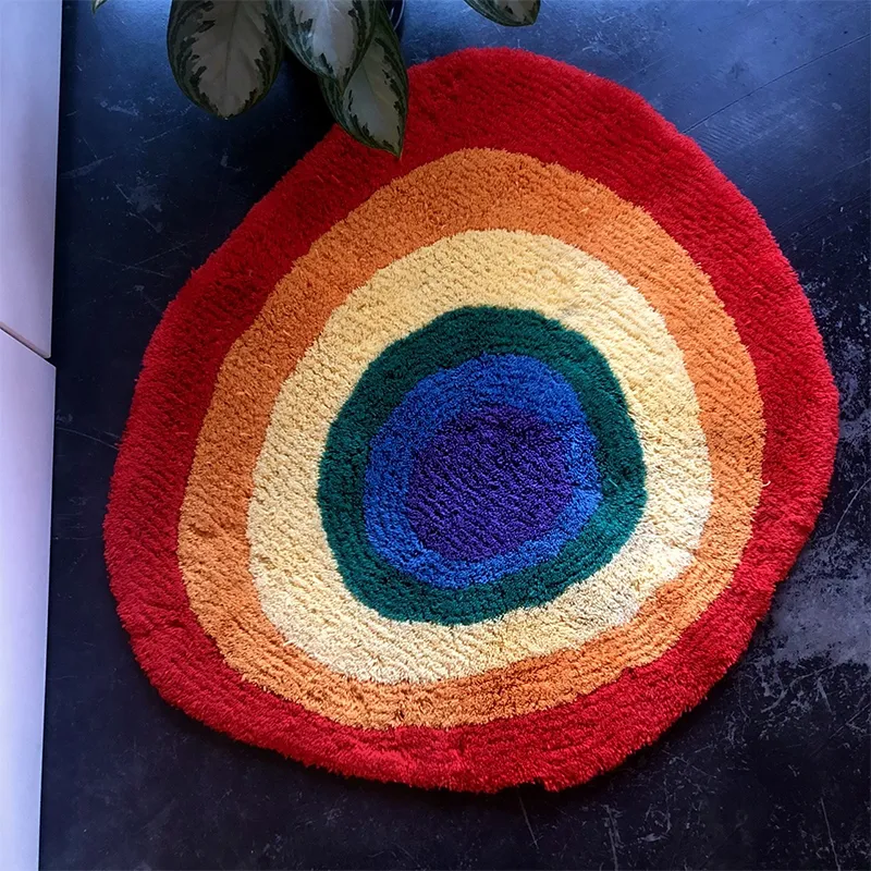 Rainbow Carpets: Hand Tufted Area Rug, Colorful Floor Mat For Living ...