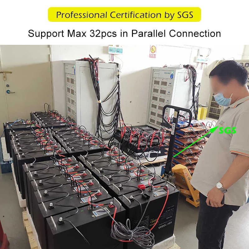 LiFePO4 48V 100Ah 200Ah 300Ah Battery Pack 16S 51.2V 5KWh Built In BMS ...