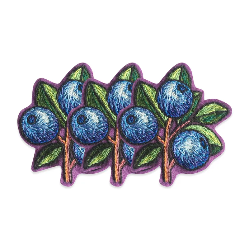 Blueberry Fruit Embroidery Patches Sewing Notions Iron On For Clothing ...