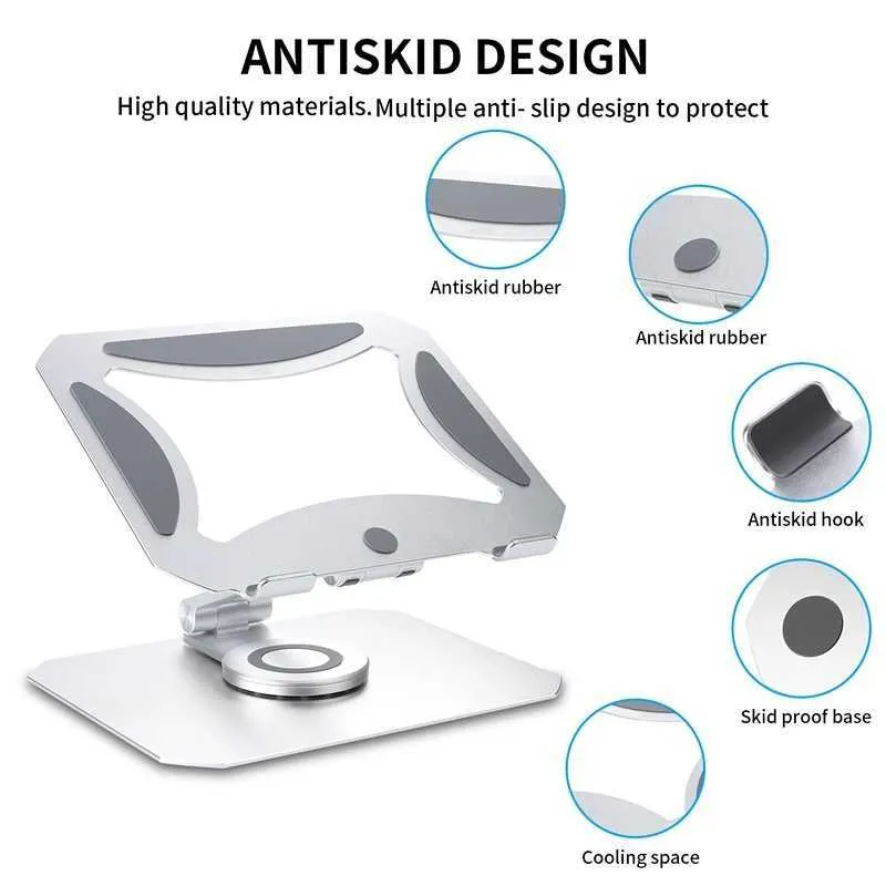 Auto Laptop Computer Stand: Adjustable Aluminum Laptop Notebook Stand ...