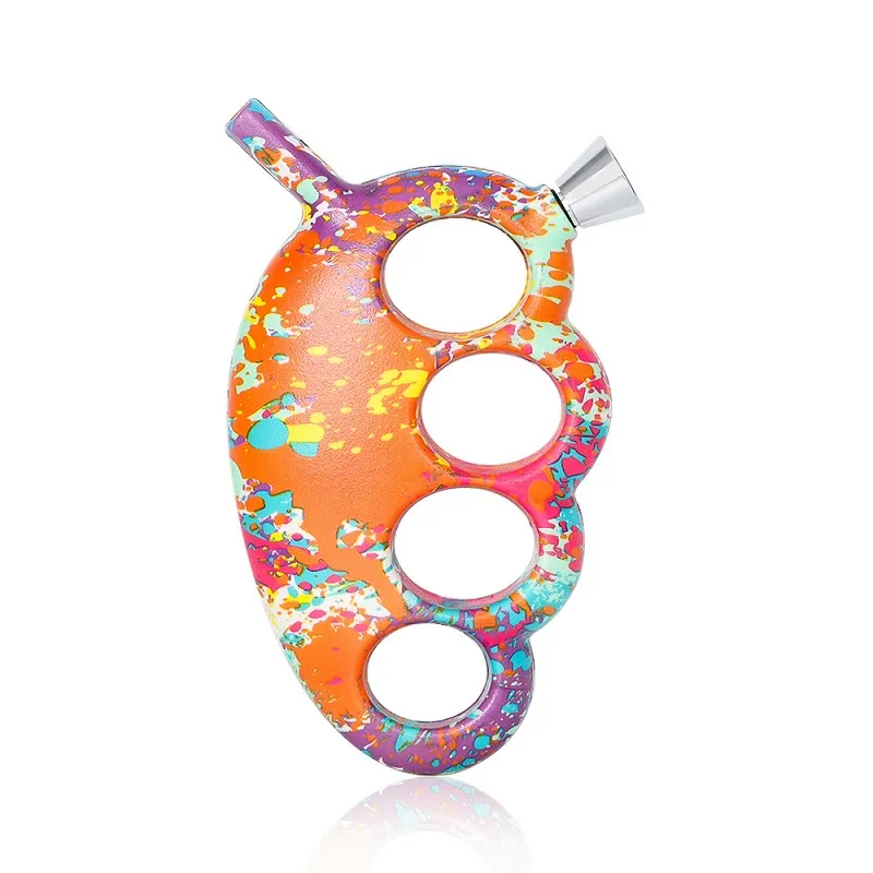 Luminous Knuckles Hand Pipe Plastic Smoking Dab Rig Bubbler Recycler ...