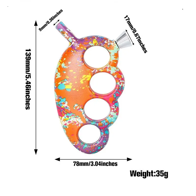 Luminous Knuckles Hand Pipe Plastic Smoking Dab Rig Bubbler Recycler ...