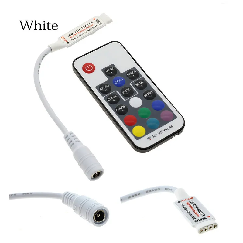 Mini Controlador RGB Control Remoto DC5 24V 17KEY RF INREA INREA PARA ...