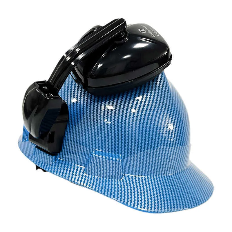 Industrial Safety Hard Hat with Earmuffs - CE Certified Construction ...