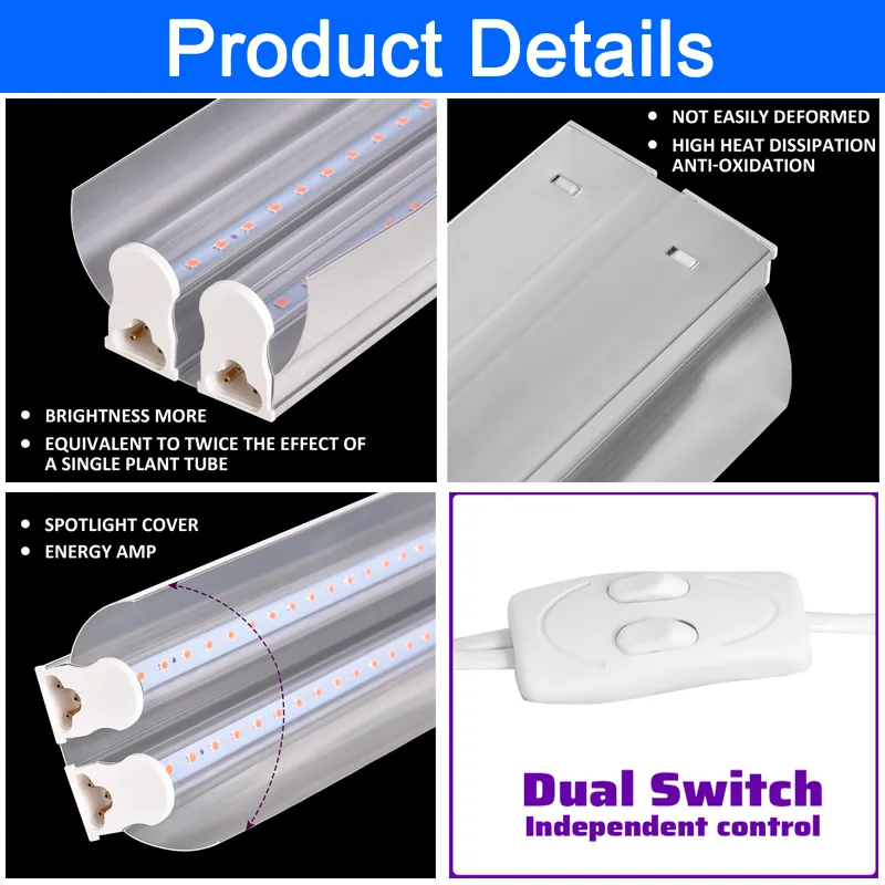 Full Spectrum 2ft T5 HO Double Ended Grow Lights With Double Tube ...