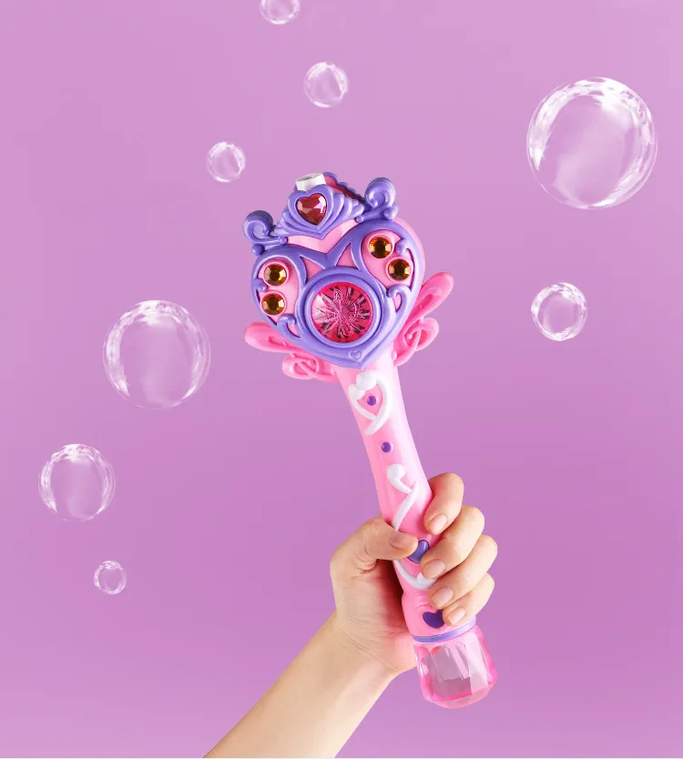 Electric Magic Wand Bubble Gun Toy With Light And Music Perfect Outdoor ...