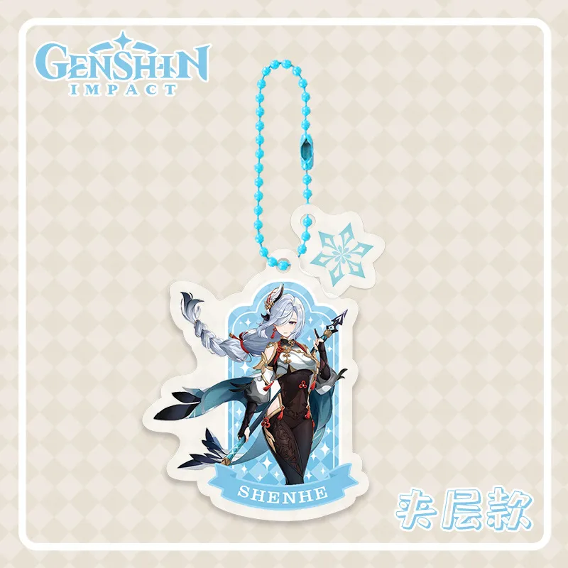 Anime Keychain Genshin تأثير Nilou Cyno Yelan Acrylic Interlayer Key ...