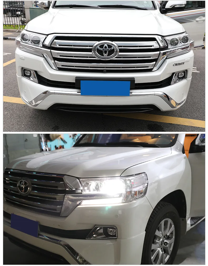LED Headlight Beam Deflectors DRL HID Bi Xenon For Toyota Land Cruiser ...