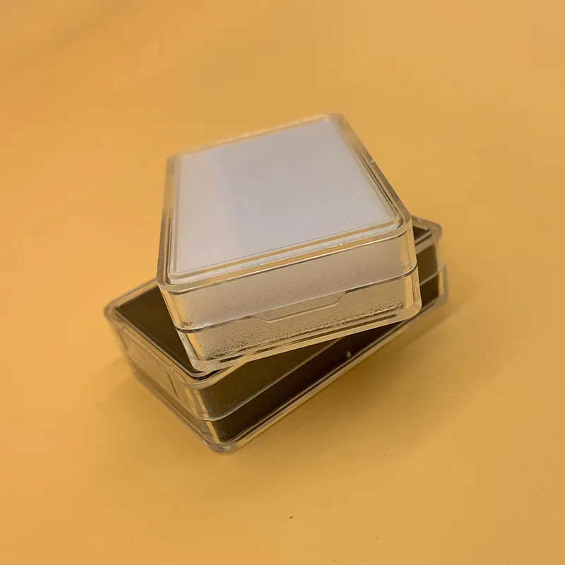 Clear Acrylic Gemstone Display Box Square Plastic Jewelry Display Case ...