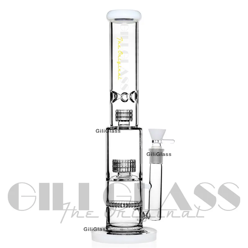 Wholesale Honeycomb Glass Bong With Double Matrix Percolator, Ash ...