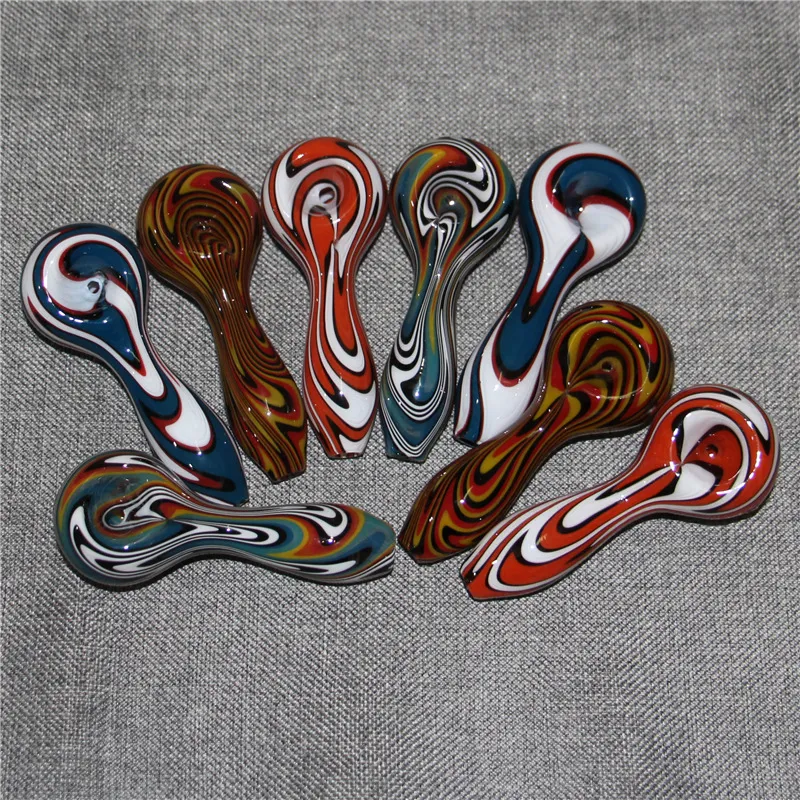 4 Inch Mini Pyrex Glass the spoons for Oil Burning and Smoking Accessories