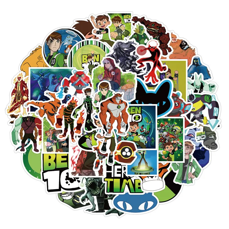 Cartoon Anime Ben 10 Stickers Ben Tennyson Graffiti Kids Toy Skateboard ...
