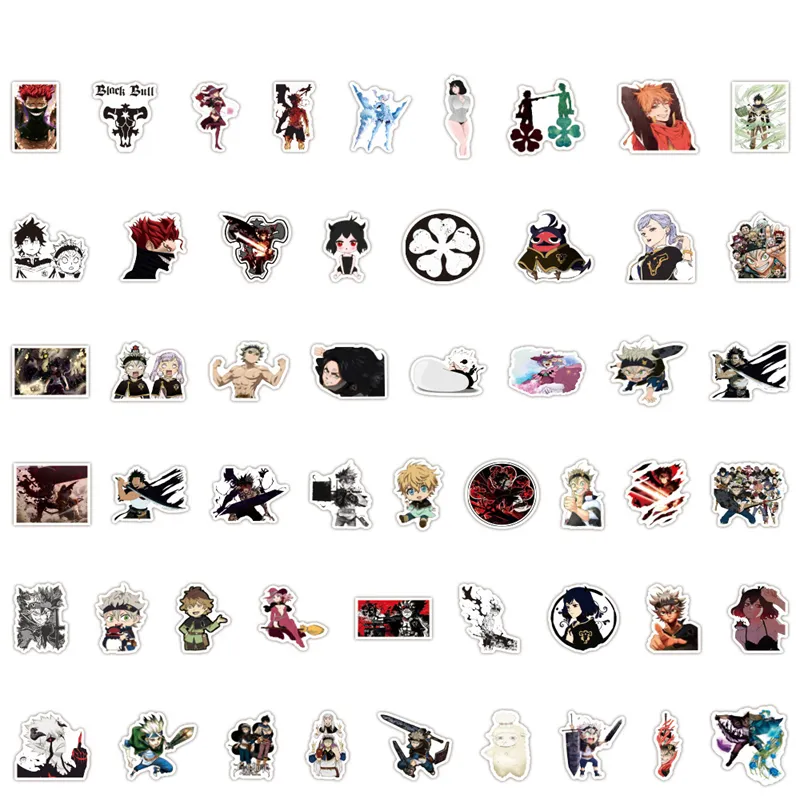 Black Clover Anime Stickers Asta Graffiti PVC Decals For Kids Toys ...