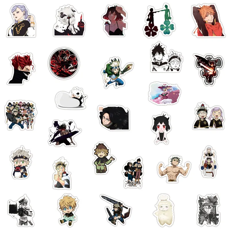 Black Clover Anime Stickers Asta Graffiti PVC Decals For Kids Toys ...
