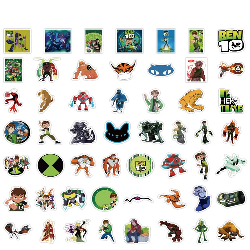 Cartoon Anime Ben 10 Stickers Ben Tennyson Graffiti Kids Toy Skateboard ...