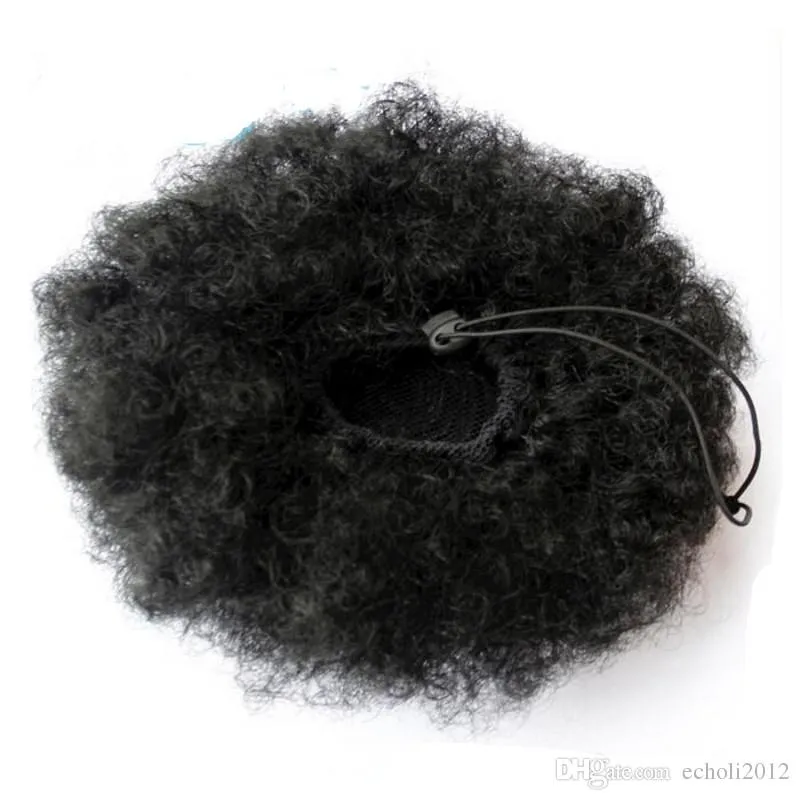 10" Afro Kinky Curly Drawstring Ponytail Clip-In Extensions - Brazilian ...