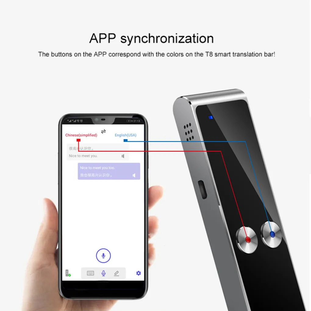 Portable Language Translator Device - Mini Smart Voice Translator with ...