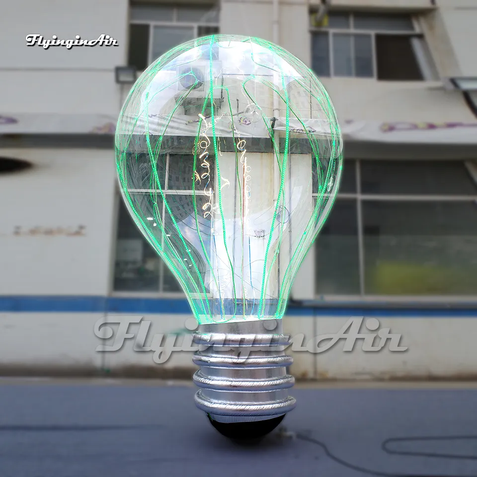 Wholesale 4m Transparent Inflatable Light Bulb Types Bulb Replica ...