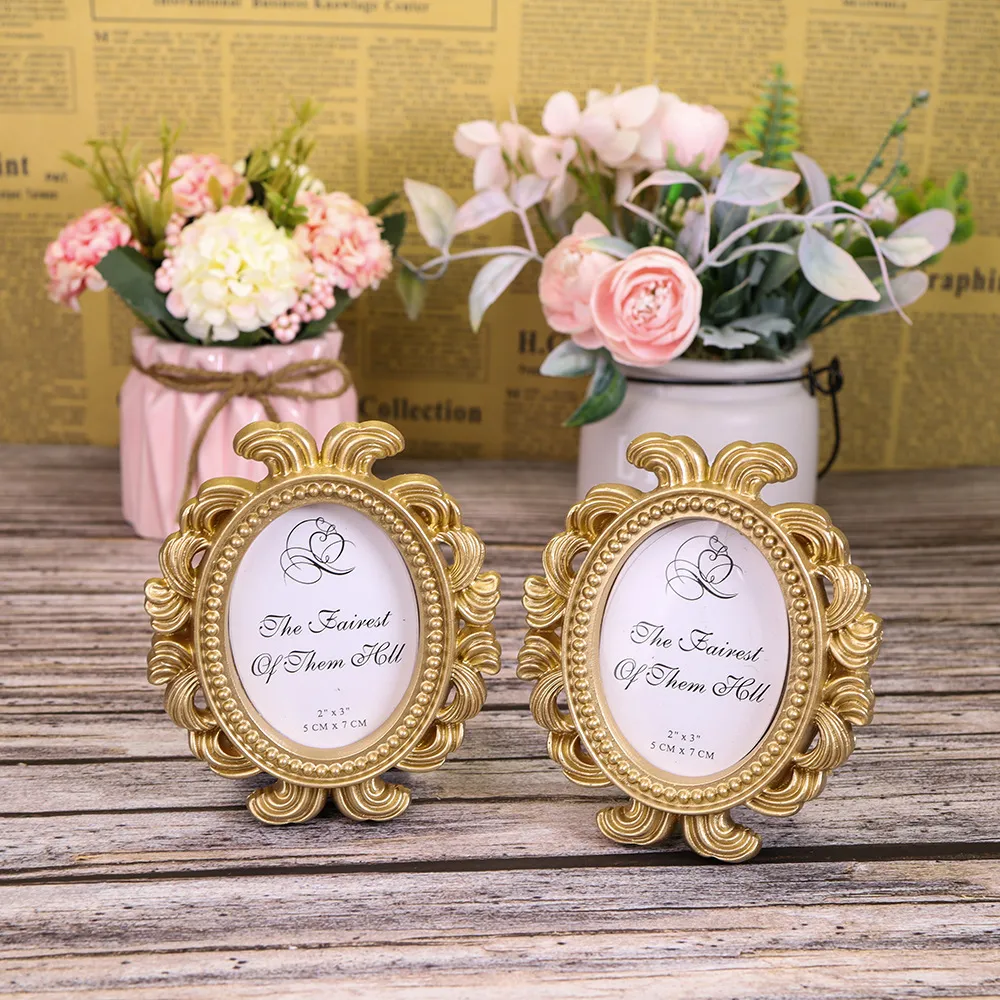 50 Baroque Style Gold Elliptical Photo Frames With Oval Design For ...