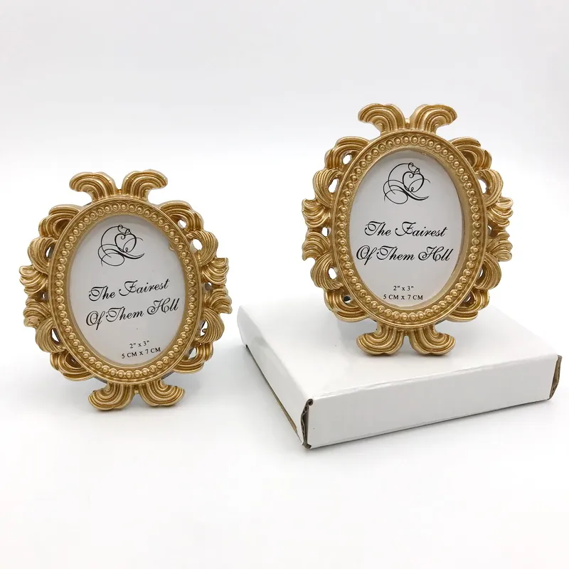 50 Baroque Style Gold Elliptical Photo Frames With Oval Design For ...