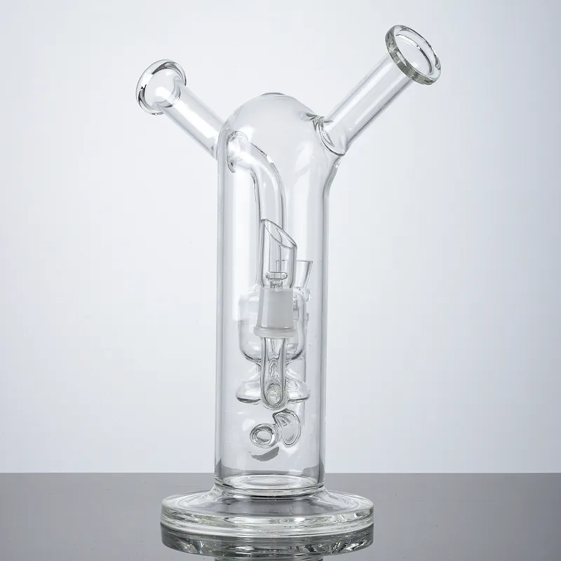 Wholesale Double Sided Car Neck Glass Bong With Inline Perc Hookahs And ...