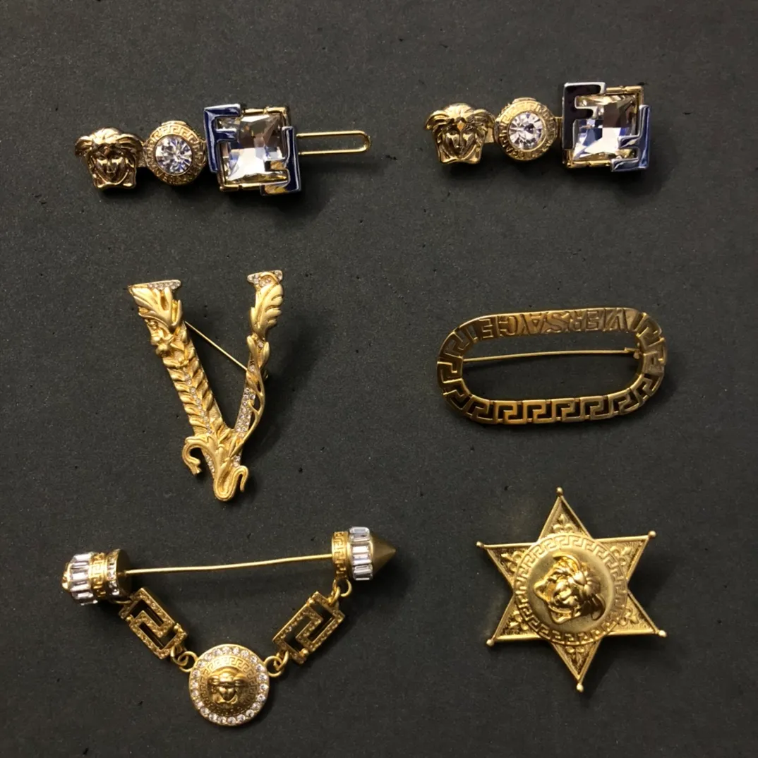 Brooch Pins: Gold Plated Decorative Safety Pin Brooches, Elegant ...
