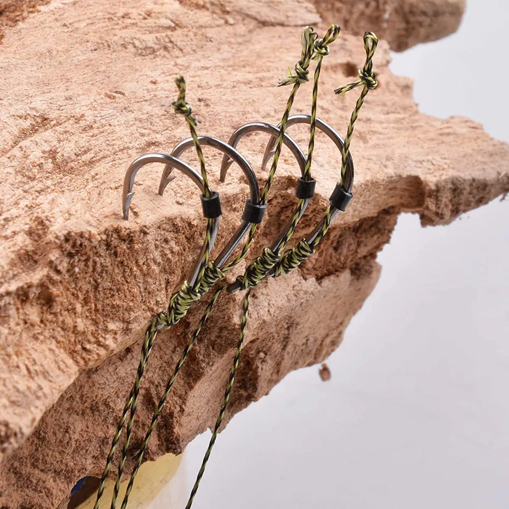 DHgate.com:24/48Pcs Ready Made Carp Rigs with Barbed Hook Link, Braided ...