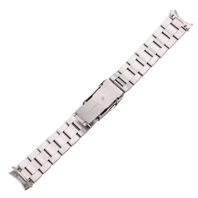 Watch Bands 20mm 22mm Stainless Steel Watch Straps Silver Black Metal ...