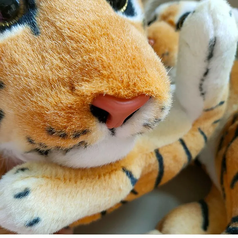 Cute Animal Little Tiger Plush Toy Big Simulation Mom Kids Tigers ...