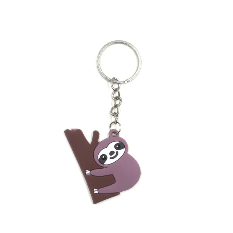 PVC Sloth Keychain Cute Cartoon Keychain Pendant Car Car Cavying Chain ...