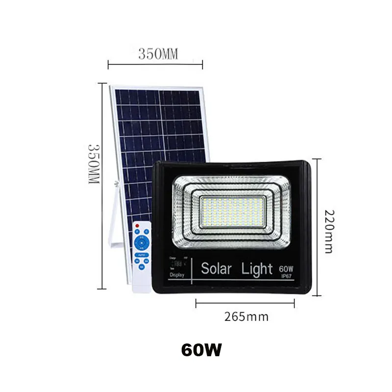 Waterproof Solar Flood Light Ip67 With Battery Display Available In 25W ...
