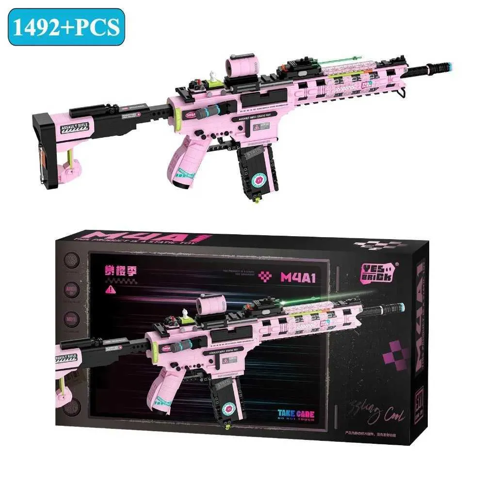 MOC Military MP5 KSV M4A1 ARP9 Submachine Gun Model Building Blocks DIY ...