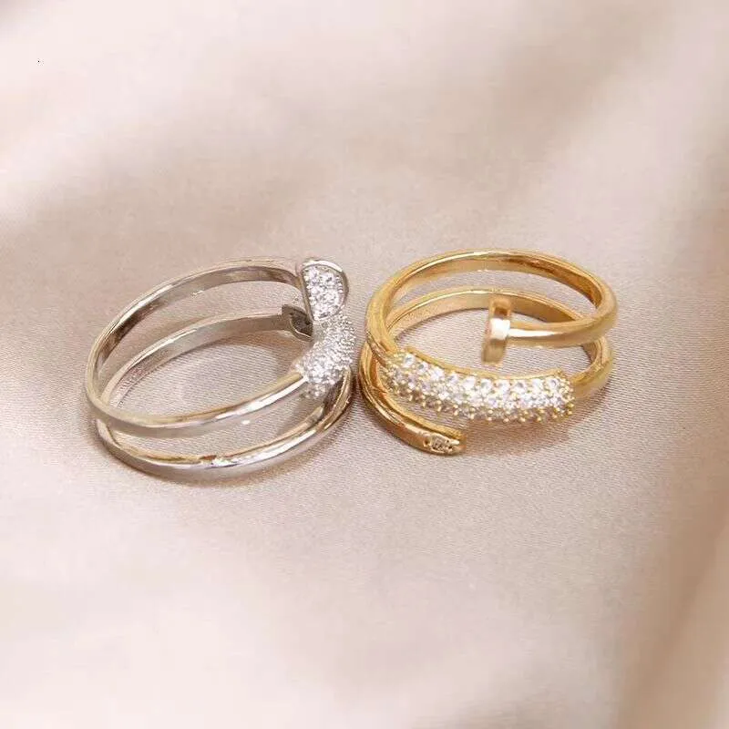 Rings Designer Luxury Rings For Women 18K Gold Plated Copper Adjustable ...