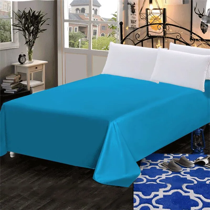 Premium Quality 100% Cotton Flat Bed Sheet - Solid Color, Various Sizes ...
