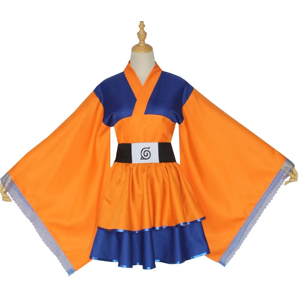 Womens Anime Costumes - Akatsuki Inspired Kimono Dress with Belt, Anime ...