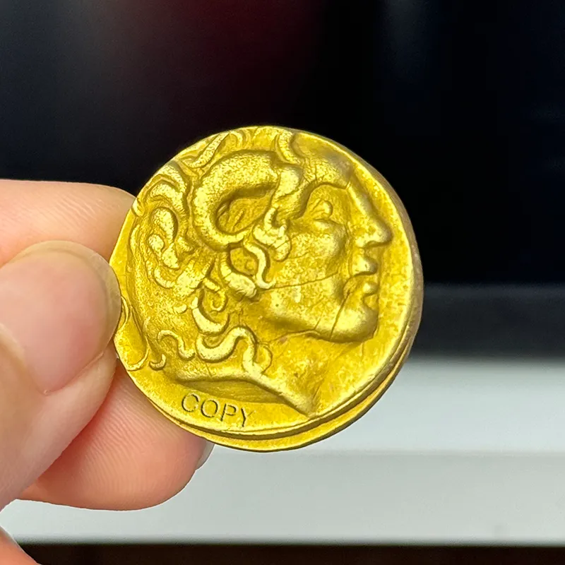 Alexander The Great Bull Thai Coins Ancient Greek Gold Two Horned God ...