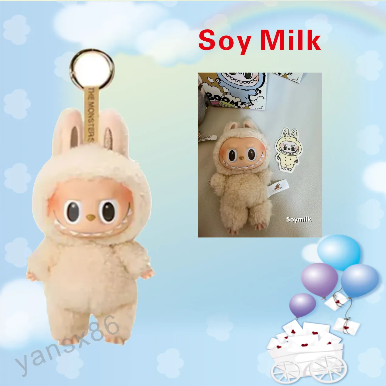 Labubu V1 Mythical Creature Energy Series Play Doh Doll Keychain High ...