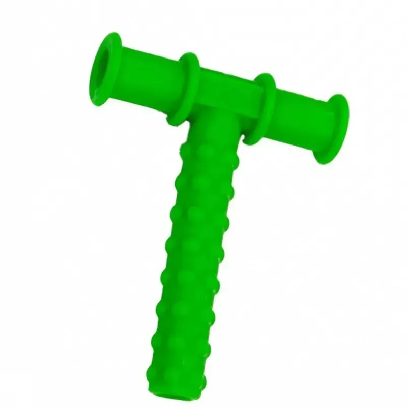 T Shaped Yellow T Shaped Chewy Tube Sensory Toy For Kids With Autism ...