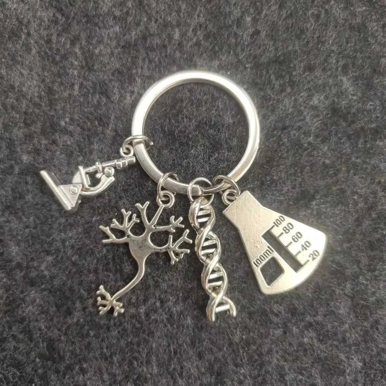 Skeleton Keychains Science Keychain Set: DNA Neuron Human Anatomy ...