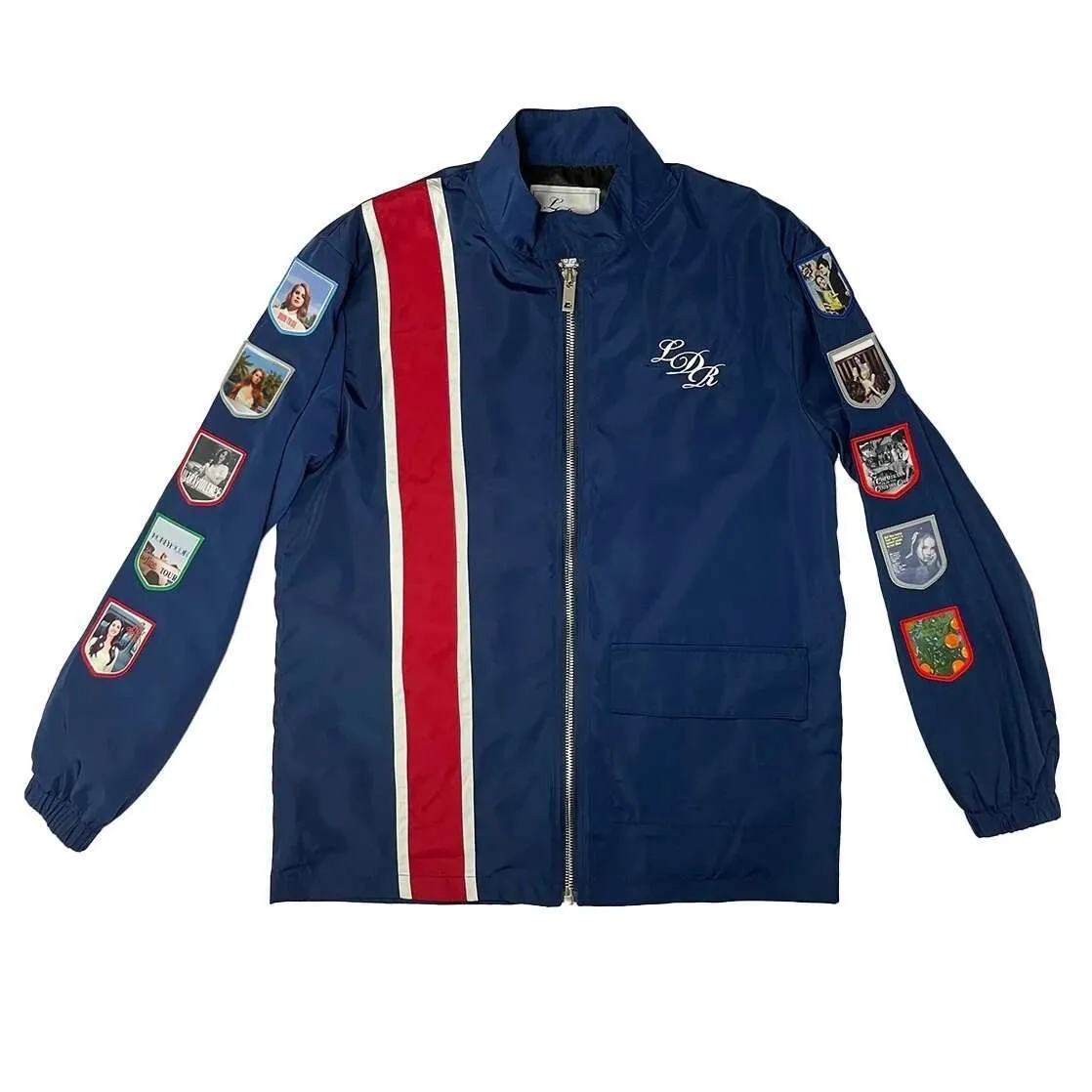 Merch Racing Jacket With Patches Commemorative Racer Jackets In Navy ...