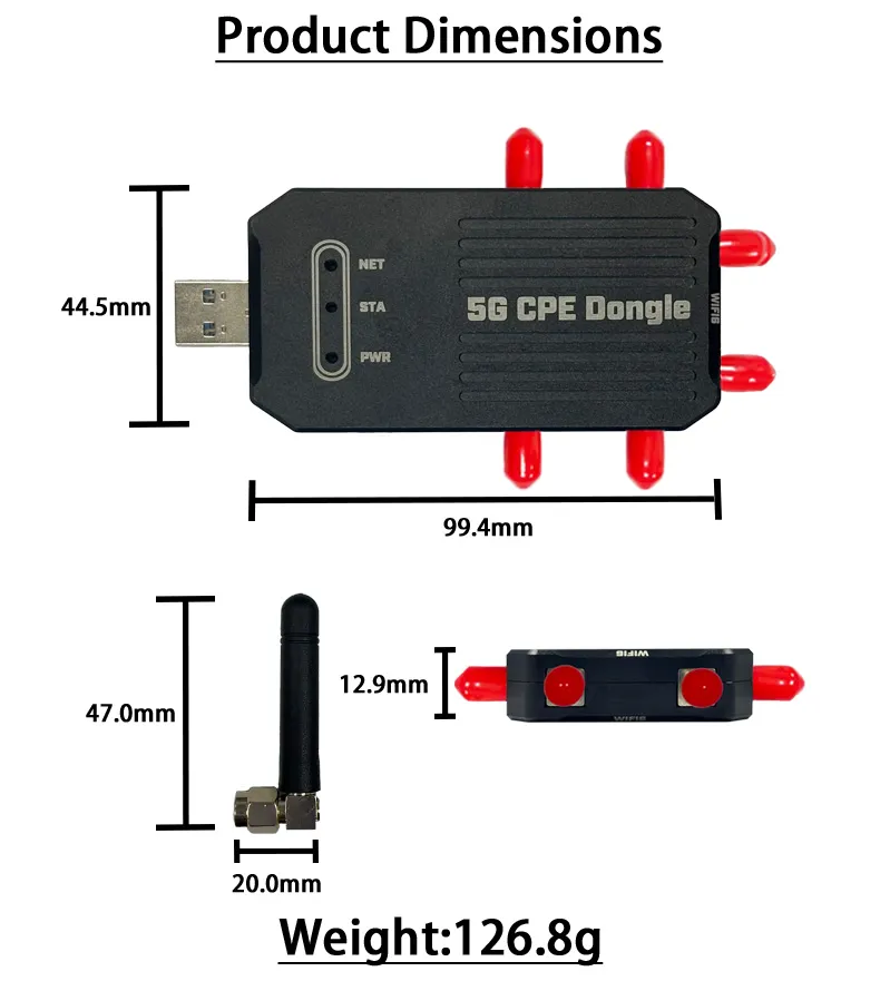 Compact 5G CPE USB WiFi Three Wifi Dongle With Multiple Functions And ...