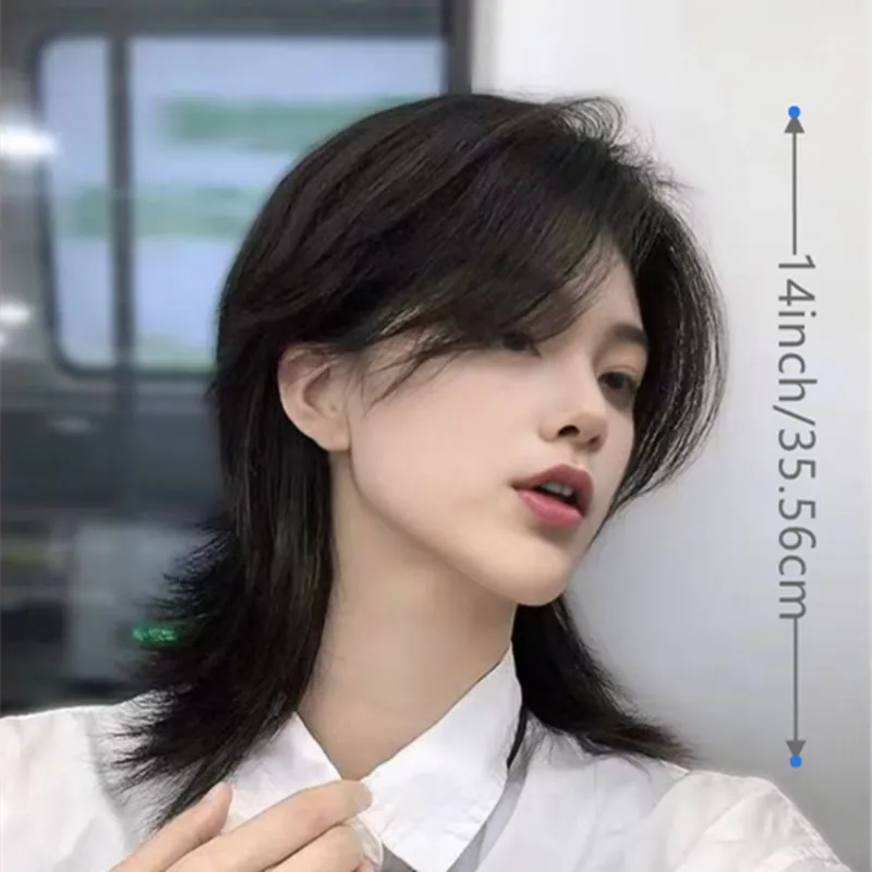 Japanese Manga Inspired Mens Mullet Wig Traditional Samurai Design ...