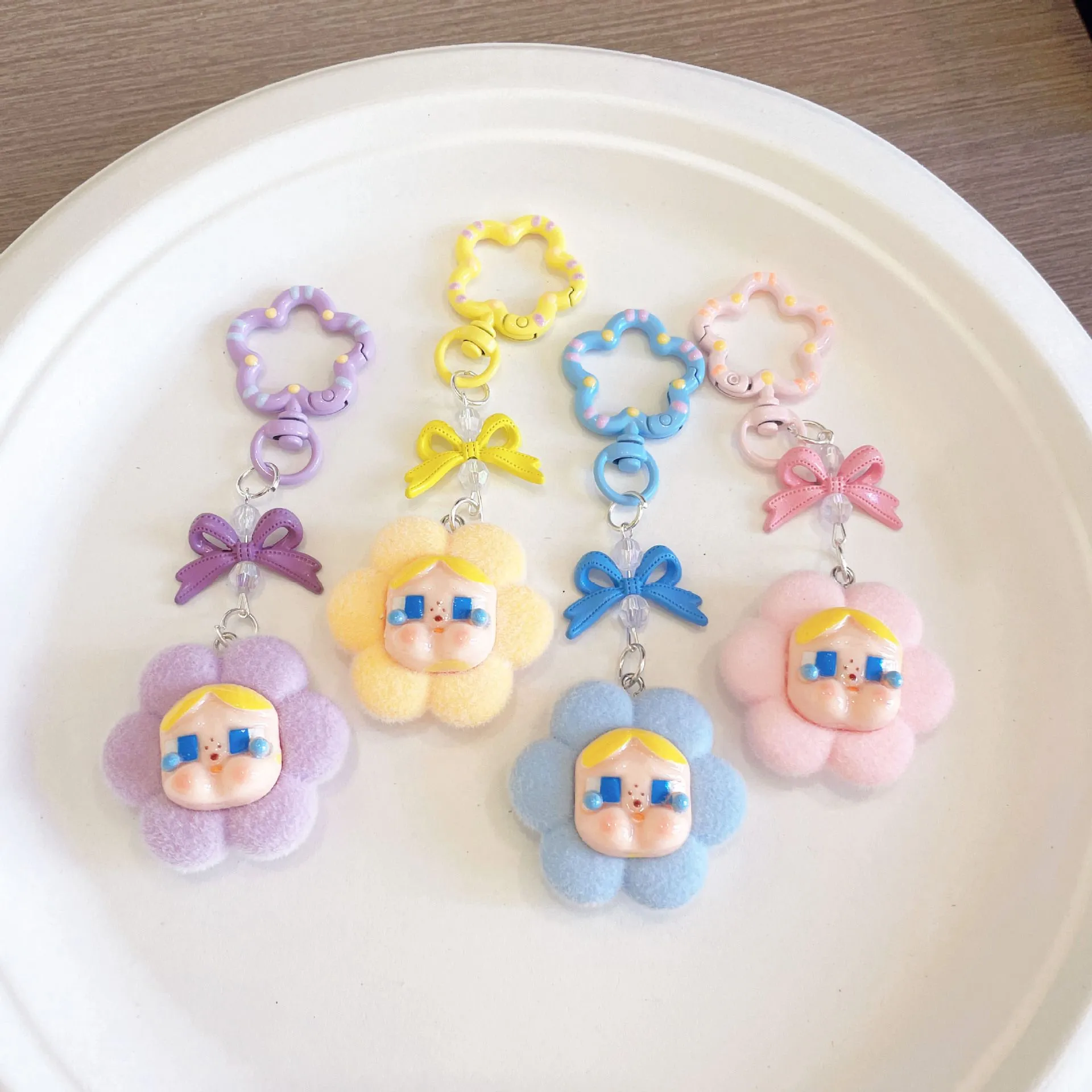 Hj1226 Cartoon Flocked Crying Baby Keychains Cute... From Elitestars20 ...