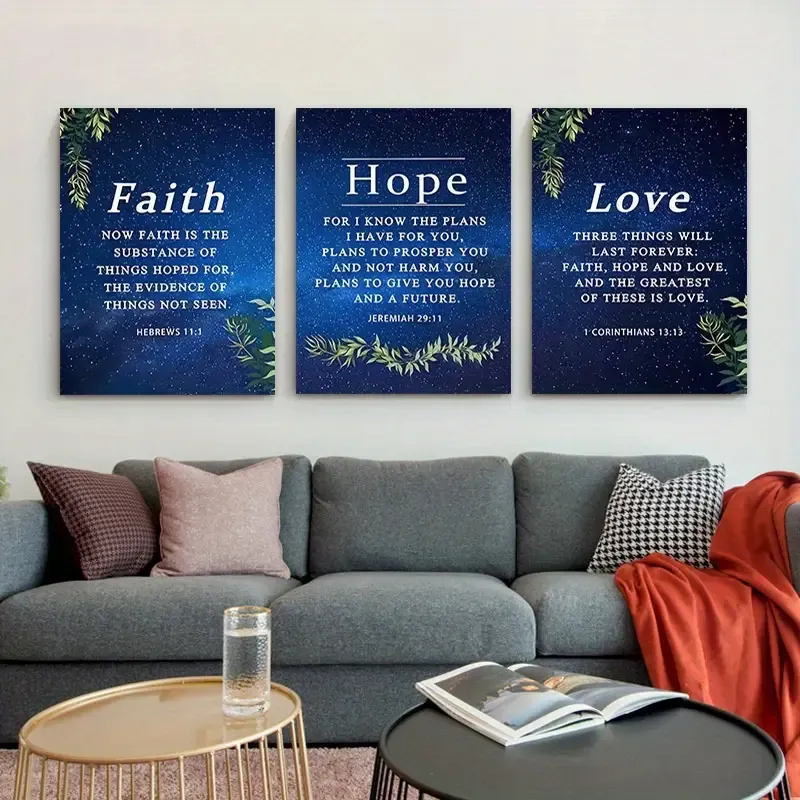 No Framed Christian Canvas Wall Art Inspirational Bible Verses Faith ...