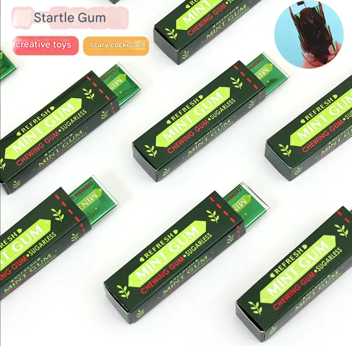 Novelty Gag Chewing Gum Prank Cockroach Design For April Fool's Day Fun ...