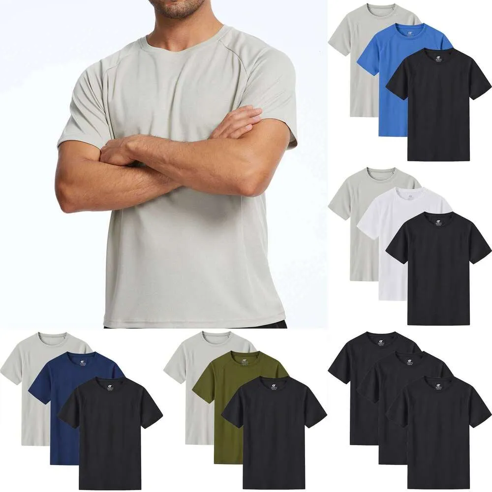 Solid Color T Shirts Set, Basic Style Breathable Sport Tops For Running ...