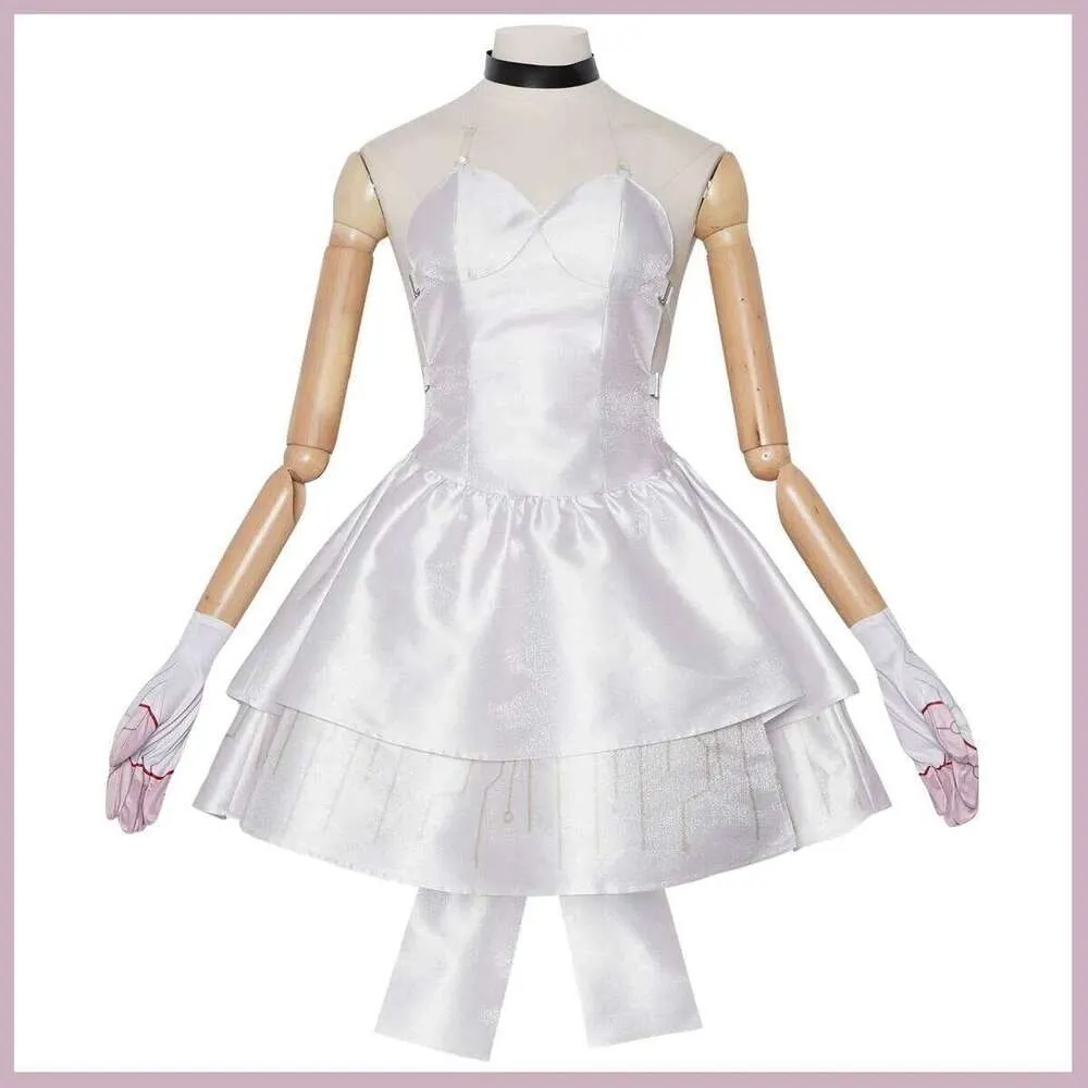 Nieuwe Game Once Human Luna Moth Cosplay Kostuum Witte Tube Top ...
