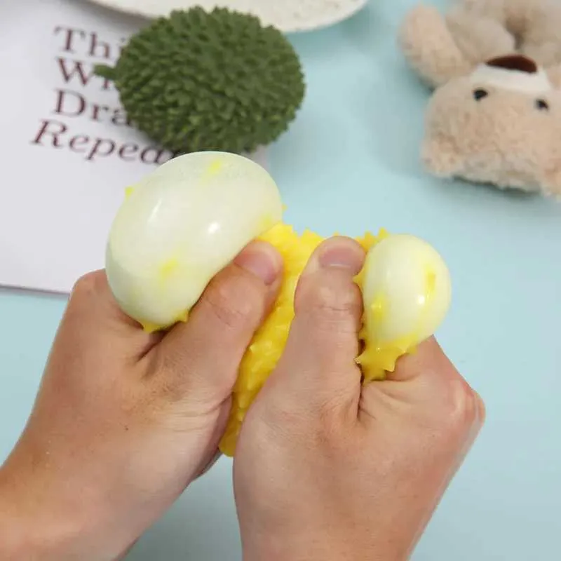 Durian Shaped Stress Relief Fidget Toy Soft Squishy Table Decoration ...